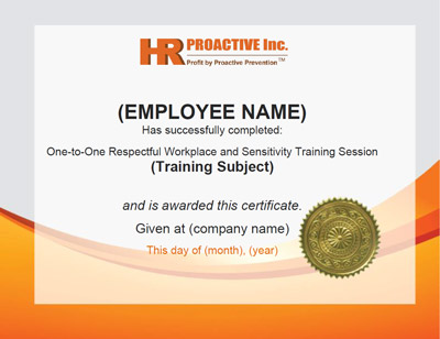 Individual One-on-One Sensitivity Training or Remedial Training for ...